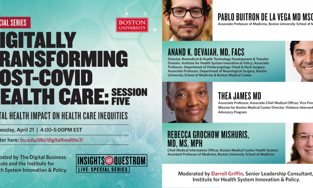 Digital Health Impact on Health Care Inequities: Insights Live Special Series Session 5 ...